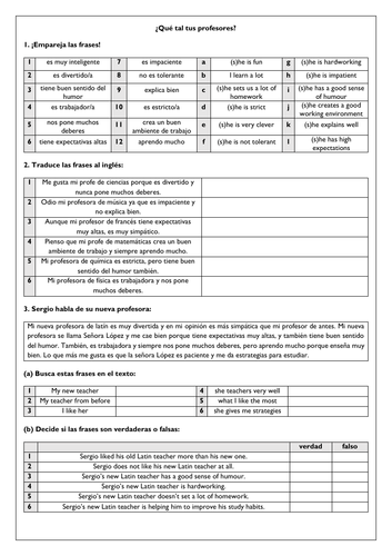 School - Mi colegio - Spanish GCSE (8 worksheets) | Teaching Resources