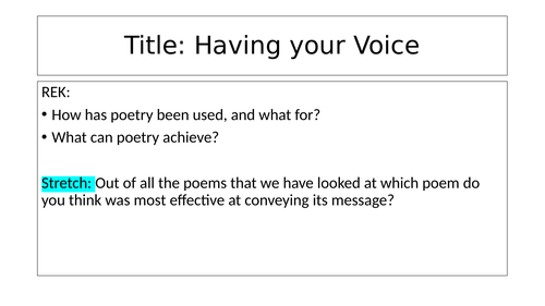 KS3 Poetry Comparison Unit of Work | Teaching Resources