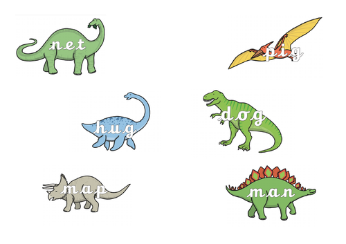 Literacy Dinosaur CVC Word Dig | Teaching Resources