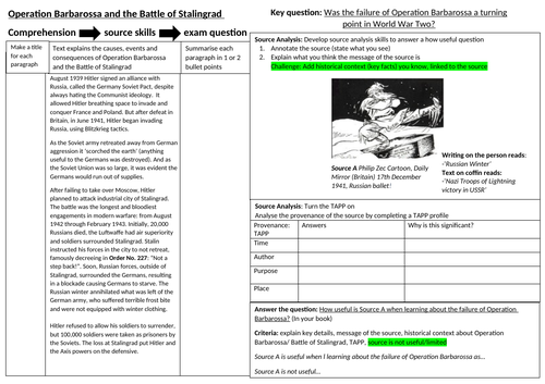 Operation Barbarossa | Teaching Resources