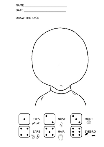 Body Parts - Draw the face Activity for Primary Classes | Editable ...