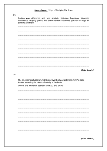 A-Level Psychology - WAYS OF STUDYING THE BRAIN [Biopsychology Topic ...