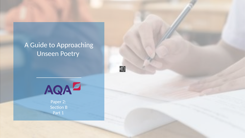 Complete Guide to AQA UNSEEN POETRY Paper 2 Section B Part 1 | Teaching ...