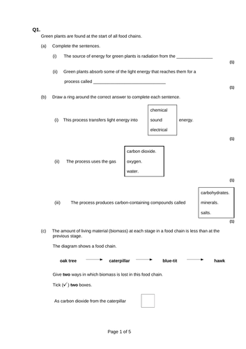 Ecosystems lesson | Teaching Resources