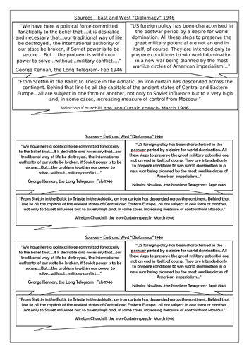Cold War Tension 1946-1948 Breakdown of Grand Alliance | Teaching Resources