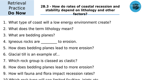 Edexcel A level Geography - Coastal Landscapes & Change - Lessons ...