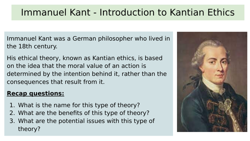 Kantian Ethics Intro Lesson Teaching Resources