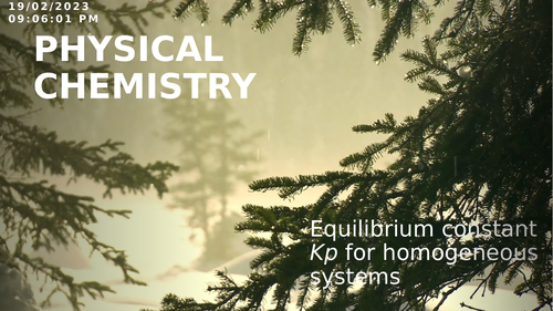 A Level Chemistry 31 Physical Chemistry Equilibrium Constants Teaching Resources 