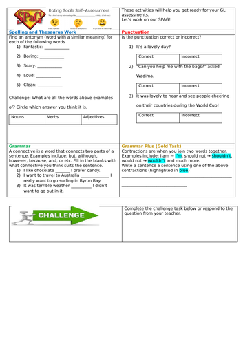 SPAG Tasks | Teaching Resources
