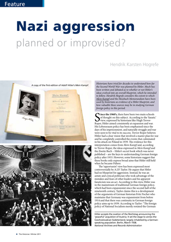 5. Hitler’s Aims in Government and Administration Establishing the Nazi ...