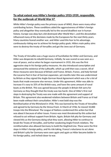 8. Hitler and Nazi Foreign Policy | Teaching Resources