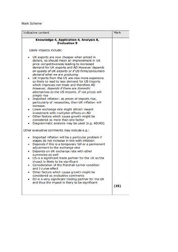 Theme 4 Formative Assessment Feedback Edexcel Economics | Teaching ...