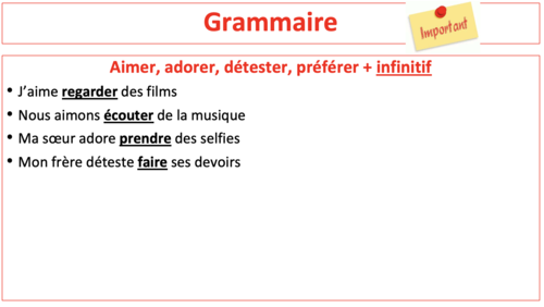 Qu'est-ce que tu aimes faire ? Y7/Y8 French | Teaching Resources