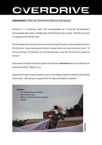 elemental Dance Film | Teaching Resources