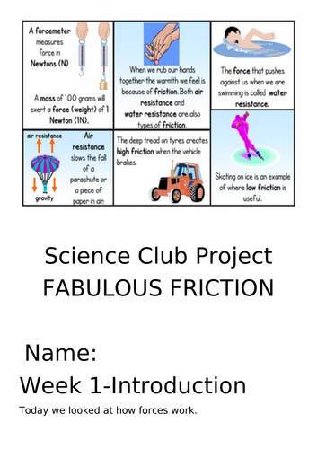 Friction KS2 STEM Club/Teaching Pack | Teaching Resources