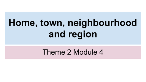 AQA French Home Town and Region | Teaching Resources