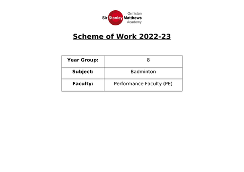 PE Key Stage 3 - Full curriculum block plans and schemes of work ...