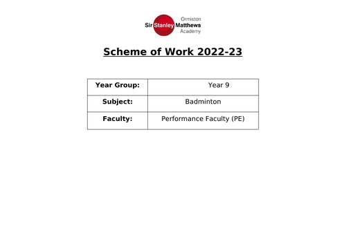 PE Key Stage 3 - Full curriculum block plans and schemes of work ...