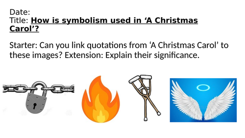 Symbolism in 'A Christmas Carol' | Teaching Resources