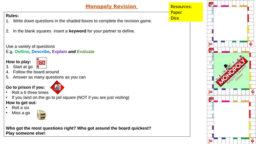 Monopoly Revision | Teaching Resources