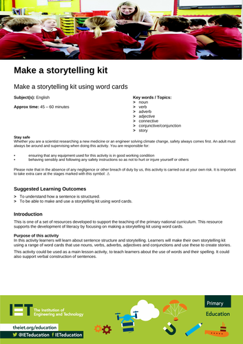 Make a storytelling kit using word cards | Teaching Resources