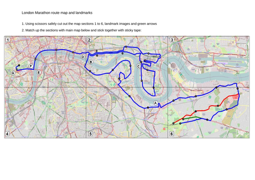 London marathon landmarks | Teaching Resources