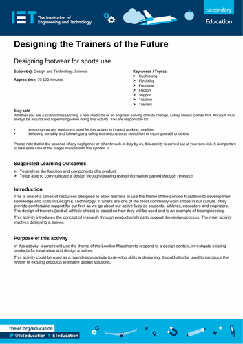 Design the trainers of the future | Teaching Resources