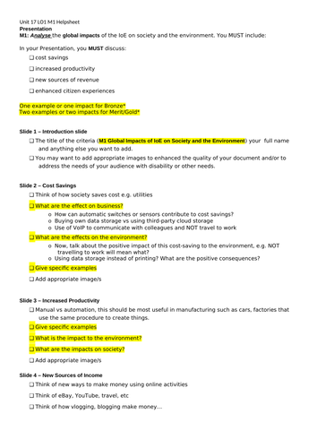 OCR Cam Tech U17 Internet of Everything | Teaching Resources