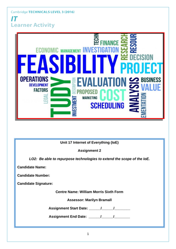 OCR Cam Tech U17 Internet of Everything | Teaching Resources