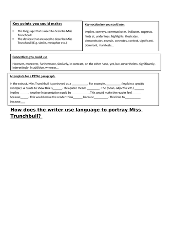 AQA Paper 1 Matilda Roald Dahl Creative reading & writing, grade 9 ... AQA Paper 1 Matilda Roald Dahl Creative reading & writing, grade 9 ...