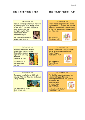 The Four Noble Truths lesson | Teaching Resources