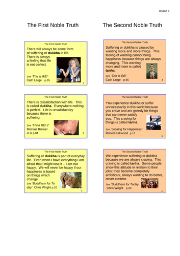 The Four Noble Truths lesson | Teaching Resources