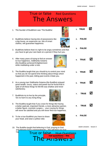 The Four Noble Truths lesson | Teaching Resources