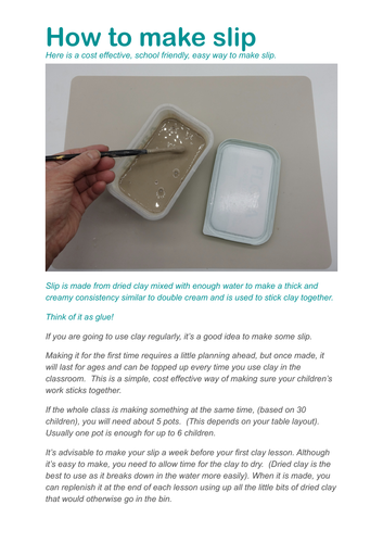 How to make slip - a guide for teachers | Teaching Resources
