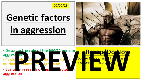 Genetic factors in aggression - AQA A Level Psychology (Aggression ...
