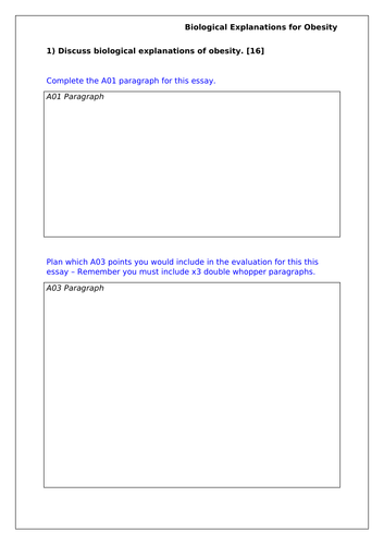 A-Level Psychology - BIOLOGICAL EXPLANATIONS FOR OBESITY [Eating ...