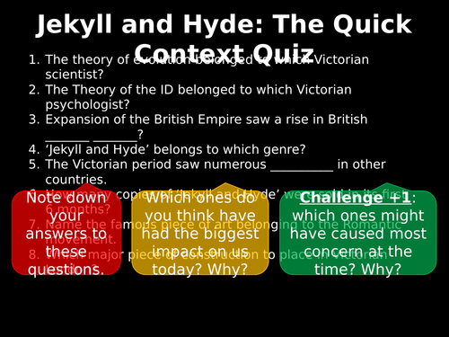 Jekyll and Hyde - Full Unit of Work for Higher Ability Students | Teaching Resources