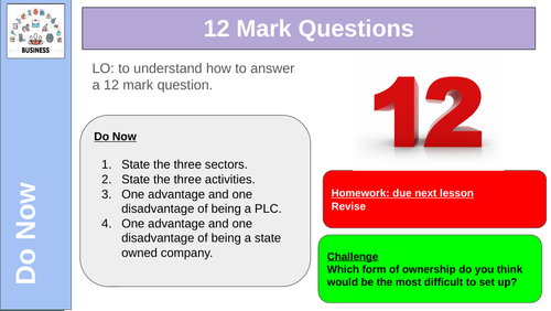 Unit 1 Business Environment OCR CTech (1 of 2) | Teaching Resources