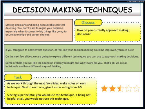 Decisions and Accountability | Teaching Resources