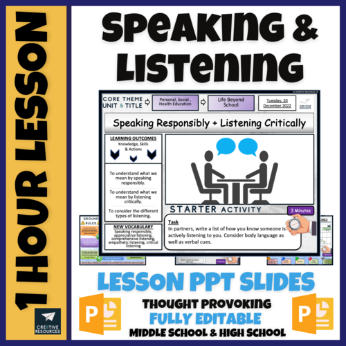 Speaking & Listening Skills | Teaching Resources