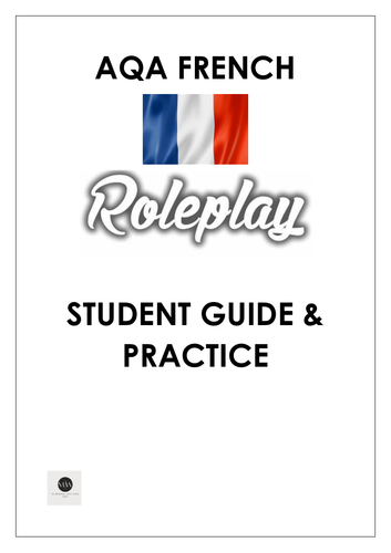 GCSE FRENCH ROLE PLAY WORKBOOK | Teaching Resources