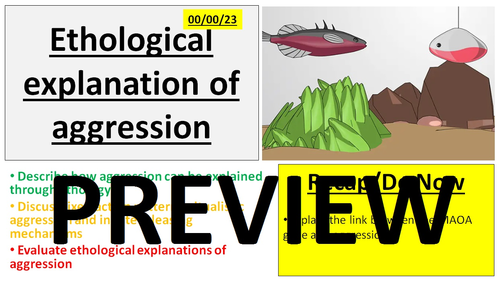 Ethological explanation of aggression - AQA A Level Psychology ...