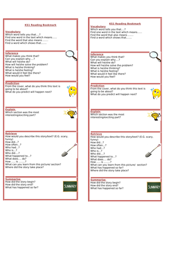 KS1 and KS2 Reading Bookmarks | Teaching Resources