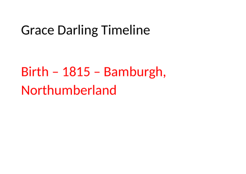 Y2 Considine Grace Darling biography planning | Teaching Resources