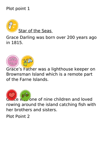 Y2 Considine Grace Darling biography planning | Teaching Resources