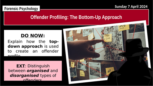 A Level Psychology Offender Profiling The Bottom Up Approach [forensic Psychology] Teaching