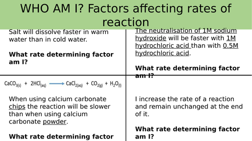 Rates summary MAT GCSE revision resource | Teaching Resources