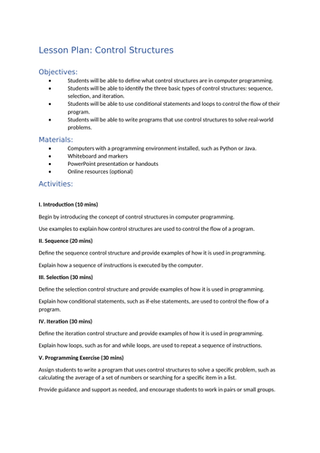 50 Computing Lesson Templates | Teaching Resources