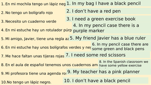 ¿Qué hay en tu mochila? Bundle | Teaching Resources