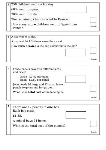 Y6 SATs revision questions | Teaching Resources